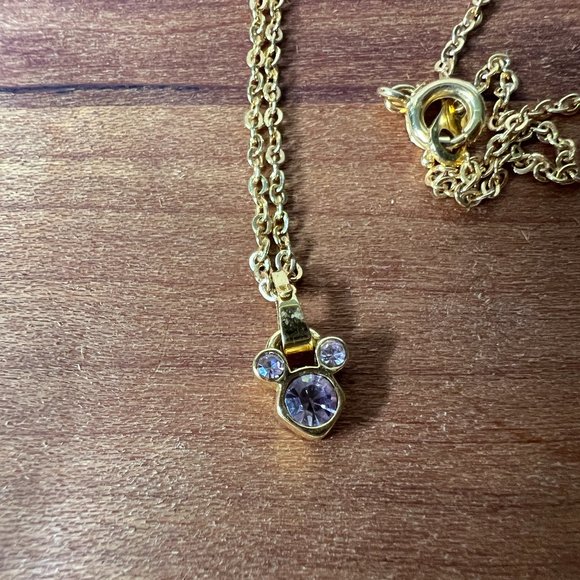 Disney | Jewelry | Disney Mickey Mouse Vintage Cubic Zirconia Gold Tone ...